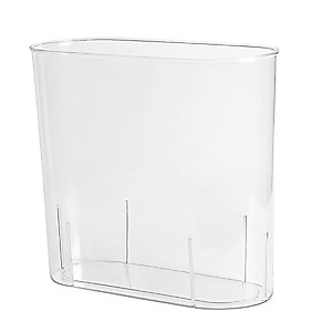 Anyoifax Small Trash Can Slim Garbage Can 3 Gallon Waste Basket Trash Bin Container for Bathroom, Bedroom, Living Room, Kitchen, Office, Colleg Dorm - Clear