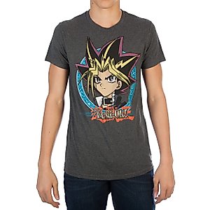 Bioworld Yu-Gi-Oh Grey T-Shirt ,Gray ,Large