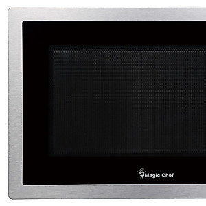 Magic Chef 900 Watts 0.9 Cubic Feet Small Countertop Microwave Oven for Compact Spaces with 6 Pre Programmed Cooking Modes, Stainless Steel