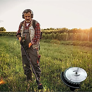 TENBOR 8 Pack Grass Trimmer Blade Heads Replacements, Cordless Electric Lawn Mower Cutter Weed Eater Blades Heads 40 Teeth Blade & 2Pcs Stainless Steel Blade & 5Pcs Plastic Blades