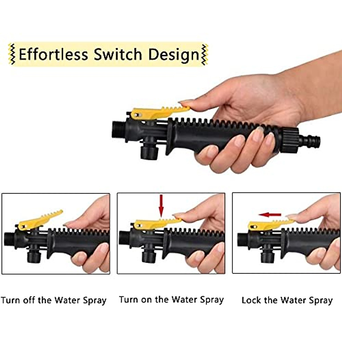 Watering Wand, Water Sprayer, G3/8in Dn10 2-in1 High Pressure Adjustable Water Sprayer Flower Watering Nozzle 22.8in For Gardens Orchards Greenbelts