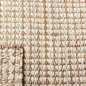 SAFAVIEH Natural Fiber Collection 6' x 9' Ivory NF186A Handmade Boho Farmhouse Woven Jute Area Rug