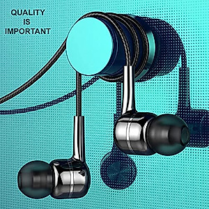 kolodosa Ear Buds for Laptop - 4 Pack Earphones with mic Wired Headphones and Microphone Sport Gym Running Workout Earbuds fits iPhone Android Kids Computer PL 3.5 Jack chromebook pc