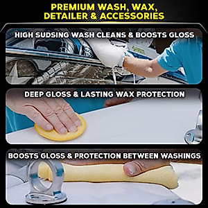 Meguiar's New Boat Owner's Essentials Box - Boat Cleaning Kit With Premium Marine-Grade Products for Your Boat or RV