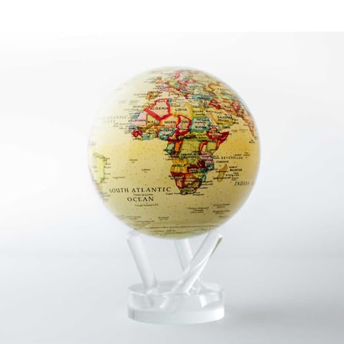 Political Map Yellow MOVA Globe 4.5"