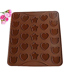 Eastbuy Macaron Mat - Professional Macaron Cookie Non-Stick Silicone Macaron Baking Mold Baking Tool Macaron Baking Mold 48 Capacity Macaroon Kit