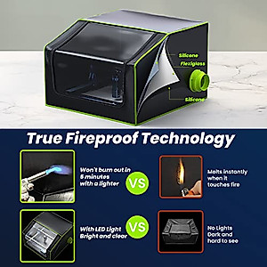 BROVR Laser Engraver Enclosure with Exhaust Fan, Pipe, LED Light, Fireproof Laser Enclosure for Most Laser Cutter, Laser Accessories Effectively Isolates 99% of Smoke, Odor & Dust, Noise Reduction