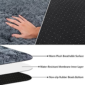 Washable Large Dog Bed,Dog beds for Medium Dogs Plush Soft Pet Carrier Pad,Anti-Slip Dog Bed Mat for Large Medium Small Dogs and Cats,Fluffy Comfy Dog Kennel Pad.