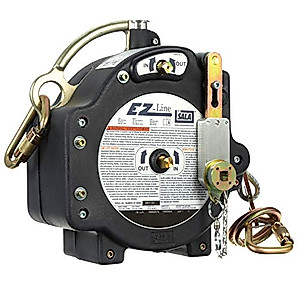3M DBI-SALA EZ-Line 7605060 Retractable Horizontal Lifeline System, 60' Galvanized Cable, Built In Winch, Tension and Impact Indicators, Blue