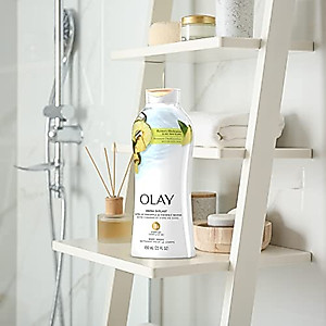 Olay Fresh Outlast Paraben Free Body Wash with Rejuvenating Notes of Pineapple and Coconut Water, 22 fl oz, Pack of 4