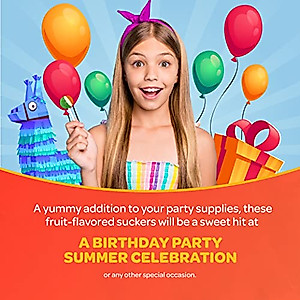 Fruit Lollipops Hard Candy, Bulk Pack 2 Pounds (75 Count), Party Favors, Pinata Stuffers