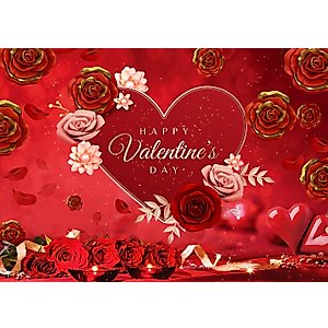 CYLYH 7x5ft Valentine's Day Backdrop Beautiful Blossom Love Heart Valentine's Day Party Bridal Shower Wedding Anniversary Decoration Valentine's Day Banner D556