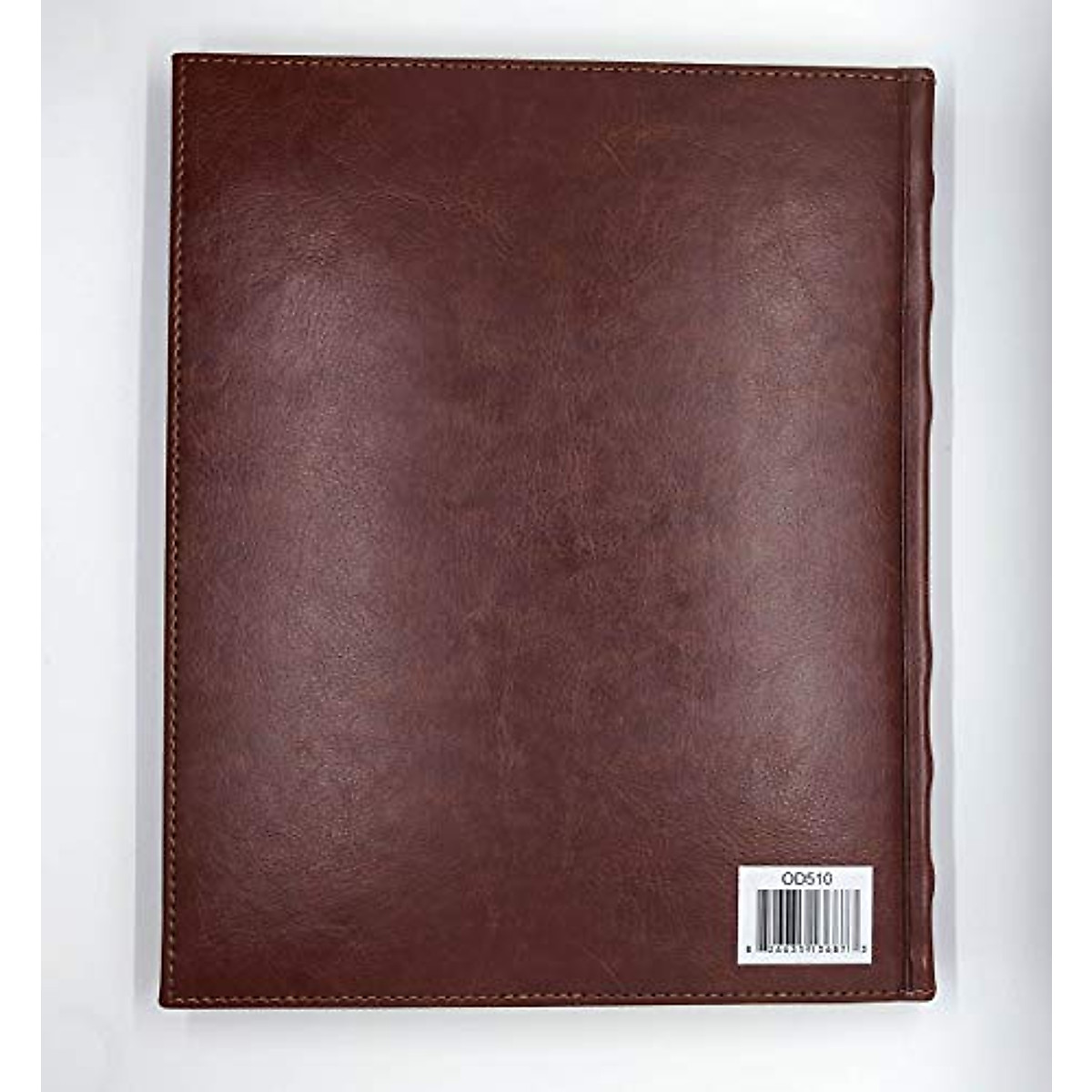 Eccolo Lined Executive Journal Notebook with Gold Edges, 256 Pages of Acid-Free Paper, Hard Cover Realistic Faux Leather, Lay Flat Design (Brown, 8x10 inches)