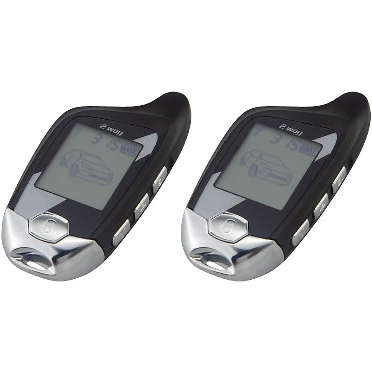 EASYGUARD EC202 2 Way car Alarm System with LCD Pager Display Remote Engine Start & Microwave Sensor DC12V