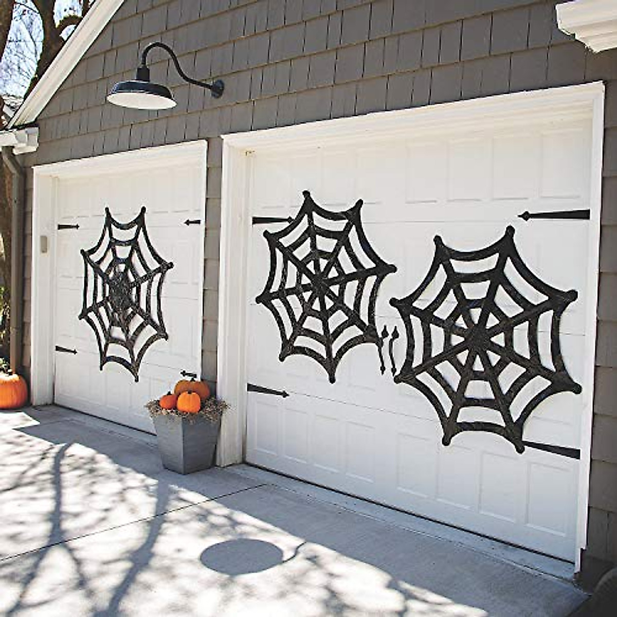 Large Spider Web Halloween Decorations - 5 Feet - Set of 3 - Scary Home Decor