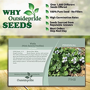 Outsidepride Viola Freckles Garden Flowers for Containers, Hanging Baskets, & Window Boxes - 50 Seeds