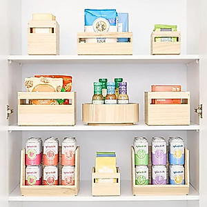 iDesign Renewable Paulownia Wood Collection Open Front Storage Bin, 11.46" x 8" x 10", Natural