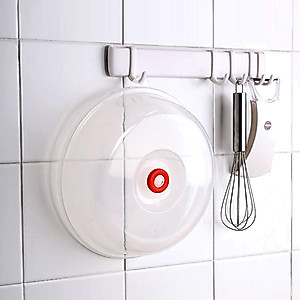 KINGZHUO 9 Inch Microwave Cover for Food Lid Microwave Lid Cover 9 inches BPA Free for Food Protective Plate Dish Bowl Cover Large Safe Pot Plastic Cover Food Cover Microwave Splatter Guard