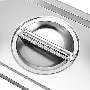 KOHAND 8 Pack 1/4 Size Steam Table Lid, Hotel Pan Cover with Handle, Stainless Steel Steam Table Pan Lid for Steam Food Pan, Buffet Pan, and Roasting Pan
