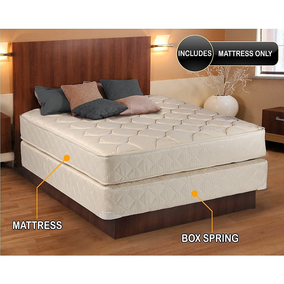 DS Solutions USA Comfort Classic Gentle Firm Full XL Mattress Only with Mattress Cover Protector Included