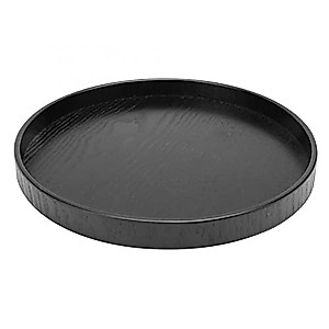 GEEKLLS Breakfast Tray Round Wooden Food Fruit Serving Tray Service Plate Bed Food Tray Breakfast Trays for Home Kitchen Wood Pan Plate