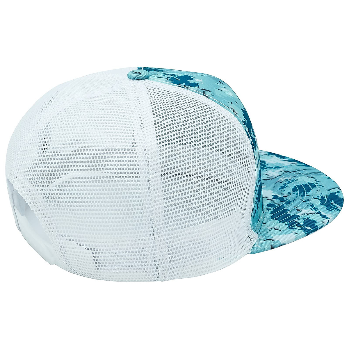 BASSDASH Flat Brim Trucker Cap Adjustable Snapback Hat Mesh Back for Men Women