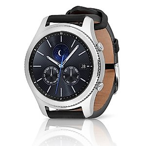 Samsung Gear S3 Classic SM-R775V (Verizon 4G) Smartwatch - Black Leather (Renewed) (Large Band)