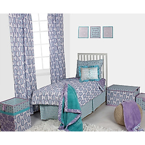 Bacati - Paisley Kids Storage (Nursery Storage Caddy, Lilac/Purple/Aqua)