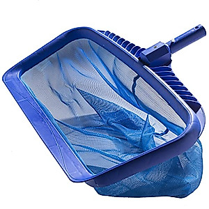 AnSun Upgraded Pool Skimmer Net, Heavy Duty Leaf Rake for Cleaning Swimming Pool & Pond, Fine Mesh Deep Bag Catcher with Strong Plastic Frame