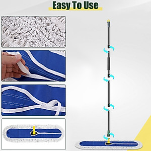 ZXHZAQ 36inch Commercial Dust Mop Pads for Floor Cleaning, Cleaning Office Garage Hardwood Warehouse Factory Mall 2PCS Blue