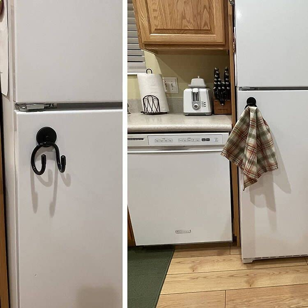 Magnetic Towel Hook Towel Hanger Rack Towel Holder for Kitchen Dish Towels , Hand Towels, Sports Sweat Towels , Gym Towels, Bath Towels, etc. - Hold up to 5 Lb - Strong Magnet - No Towels