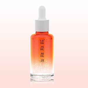 Jagolain Eye Dropper Bottles 1oz (Gradient Colored Glass Bottle 30ml with White Caps, Funnel) Empty Tincture Bottles for Essential Oils, Perfume (30 pack, orange)