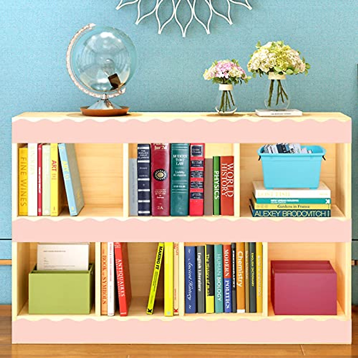 Blush Bulletin Board Border Pink Scalloped Border Trim for Classroom 52ft One Roll