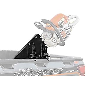 SuperATV Chainsaw Mount for Polaris Ranger and Polaris General (All Years and Models) | Includes Latch & Go Tie Downs for Easy Install | Made from Heavy-Duty UHMW | UV-Resistant Powder Coating