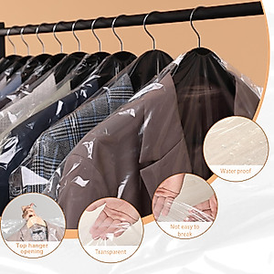 90 PCS Dry Cleaner Bags Plastic Clear 35.4 Inches,Garment Bags for Hanging Clothes Plastic Garment Bags Clear Clothes Covers Dry Cleaner Bags Hanging Dust-proof(60x90cm)