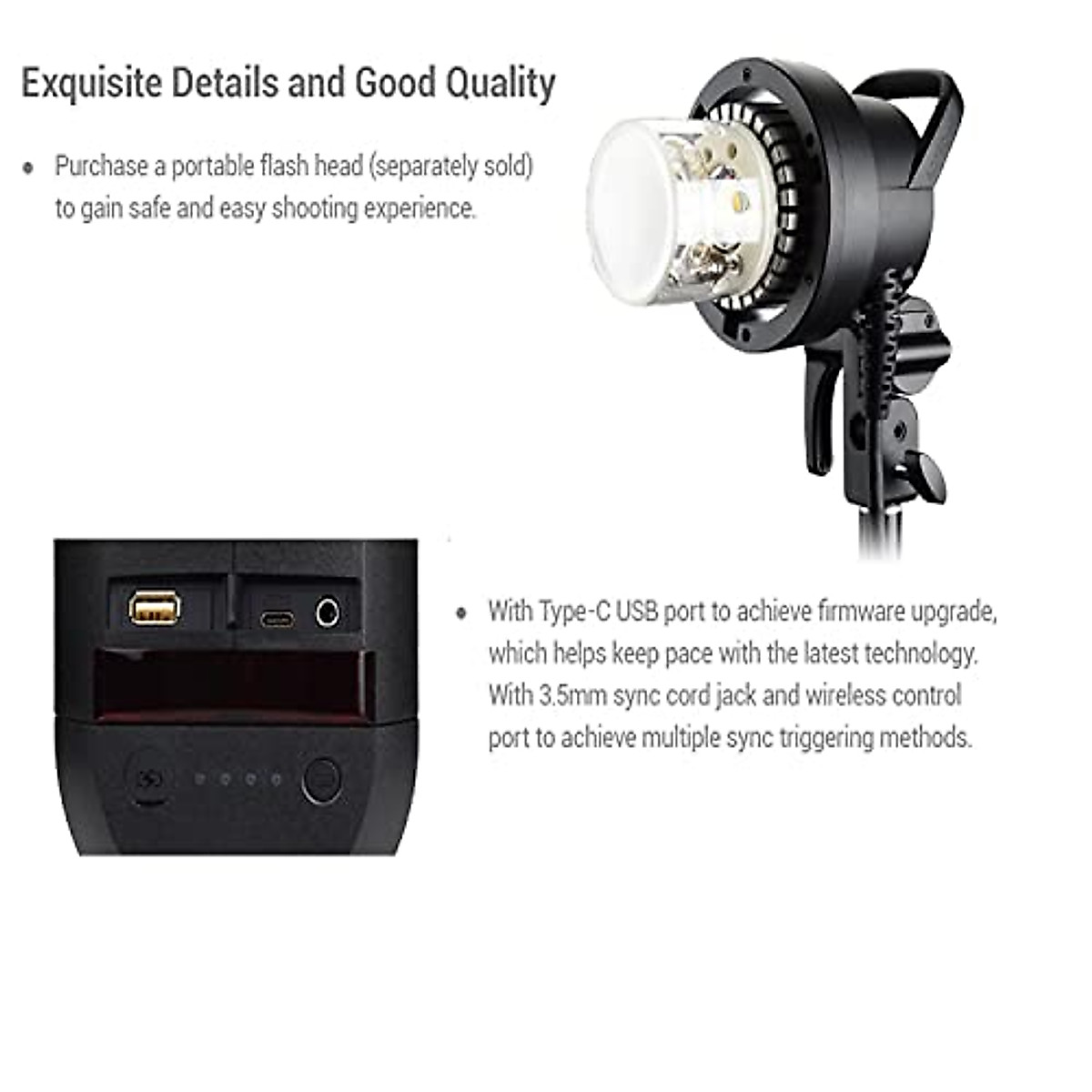 Godox AD600 Pro AD600Pro Godox Flash for Canon Nikon Sony Fujifilm Olympus Panasonic Camera,Built-in Godox 2.4G Wireless X System,600Ws TTL Outdoor Flash with Li-ion Battery HSS 1/8000s Strobe Light