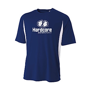 Mens Hardcore Loose Fit Rash Guard Swim Shirt with SPF Protection