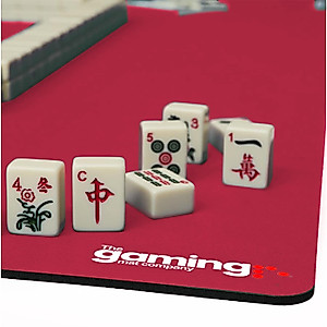 The Gaming Mat Company Poker, Dominoes, Bridge & Mahjong Table Mat - Green 33" x 33" Premium Gaming Mat- Cards Playmat- Card Gaming Mat Table Top Cover Topper Card Game Mat Square Mahjong Table Cover