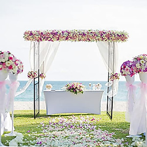 Stonehomy Metal Garden Arch for Climbing Plants, Heavy Duty Metal Garden Arbor for Outdoor Garden Wedding Ceremony, Party and Backyard, 7 Feet