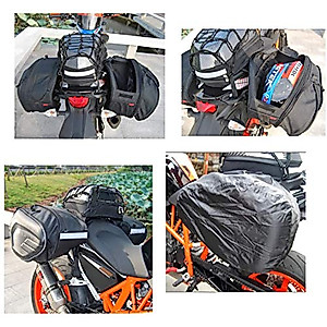 MIHUNTER Motorcycle Saddle Bags, Powersports Saddle Bags,Waterproof Saddlebags Luggage Bags,Motorcycle Helmet Bag,Full Face Helmet Storage Bag,Motorcycle Pillion Seat Bag, Side Bags