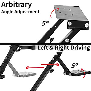 Minneer Racing Steering Simulator Cockpit Red with TV Bracket Mounting Holes Racing Wheel Stand/Fits Logitech G25, G27, G29/ Compatible with Playstation, PC Platforms with Capacity 220LBS
