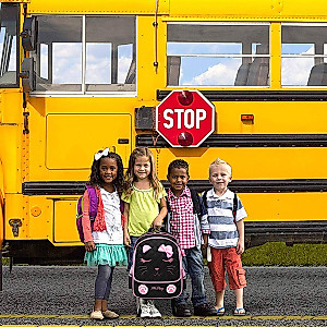 Junlion Girl's Backpack Bow-knot School Bag Cat Face Backpacks for Girls Preschool Black