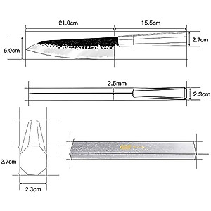 FINDKING Dynasty Series 8'' Clad Steel Chef knife and Magnetic Walnut Knife Edge Guard