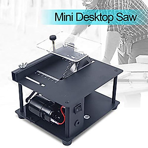 7 Speed Adjustable Table Saw, 3000RPM Woodworking Bench Lathe Cutting Machine DIY Desktop Saw