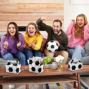 durony 16 Pack Soccer Treat Boxes Sports Party Supplies Soccer Party Favors Football Bags Candy Goodie Gift Boxes for Soccer Team Birthday Baby Shower Decorations 6.2 x 6.2 x 3.5 Inch