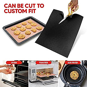 1 Pack Oven Liners & 1 Pack Baking Sheets Heavy Duty Nonstick for Bottom of Electric Oven Protectors