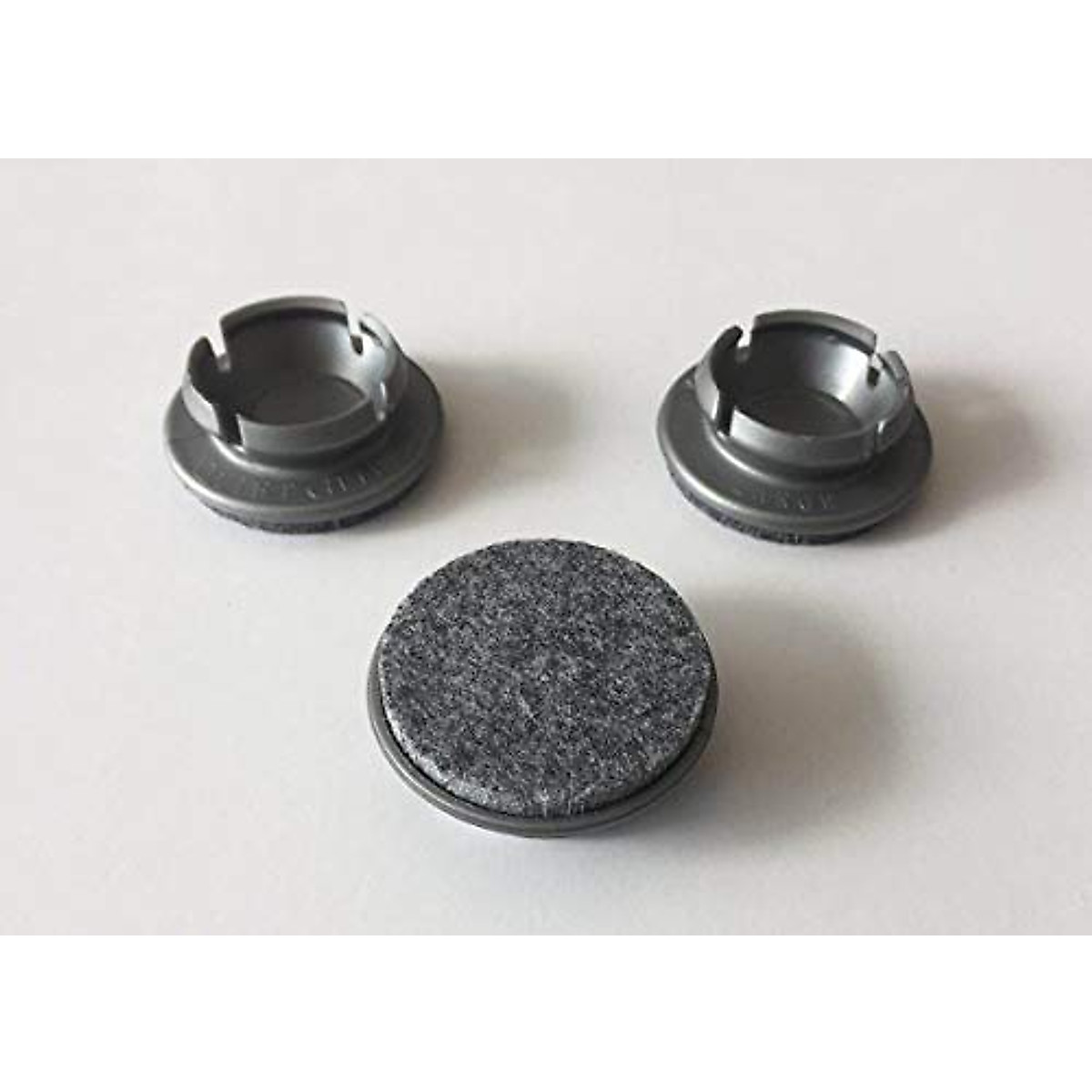 Quiet Glides with Dura Felt | 20 Count | Grey | Heavy Duty | Snaps On School Classroom Chairs and Desks | Eliminates Noise | Prevents Scuffs and Scratches