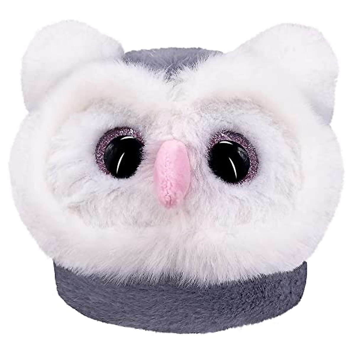 Dream Bridge Boys Girls Kids Plush Slippers Unicorn Dinosaur Puppy Shoes Unisex Fluffy Warm Plush Fleece Cute Slip on Daycare House Bedroom Non Slip Shoes Grey Owl 4.5-5 Big Kid