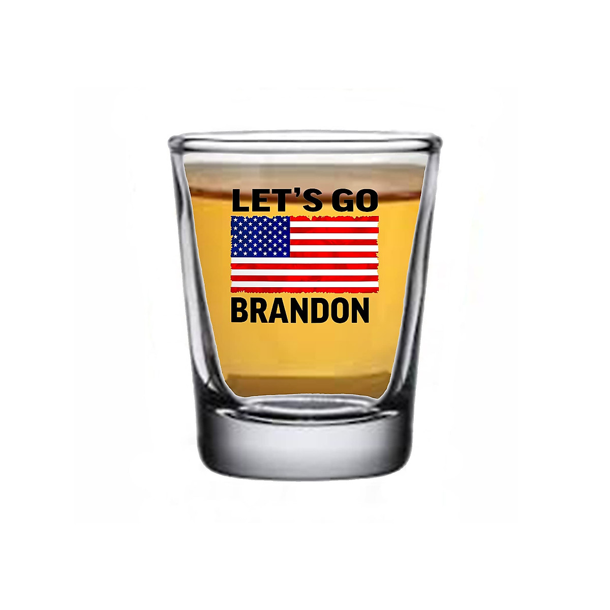 Funny Let's Go Brandon Shot Glass Gift For Republican or Conservative