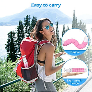 UBeesize Tripod A Pink Phone Tripod, Portable and Flexible Tripod with Wireless Remote and Clip, Cell Phone Tripod Stand for Video Recording (Pink)